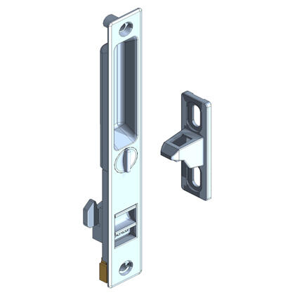 Aluminum sliding door lock - Flushmount with nite lock